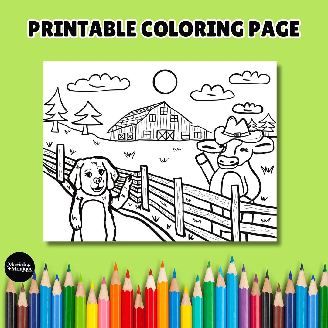 Coloring Page Printable Bold Animals Simple - Etsy