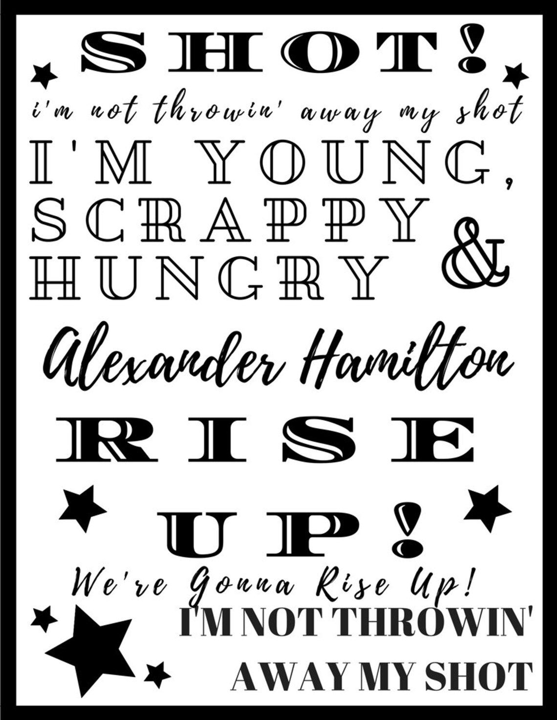My Shot hamilton lyric téléchargement instantané imprimer - Etsy France