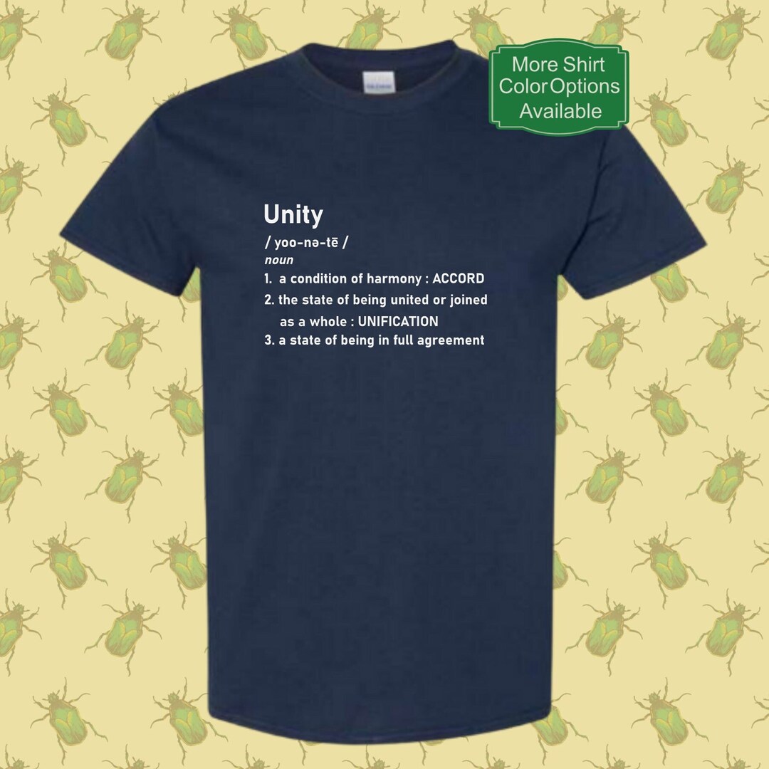 Definition of Unity Shirt, Dictionary Definition Tshirt, Inspirational ...