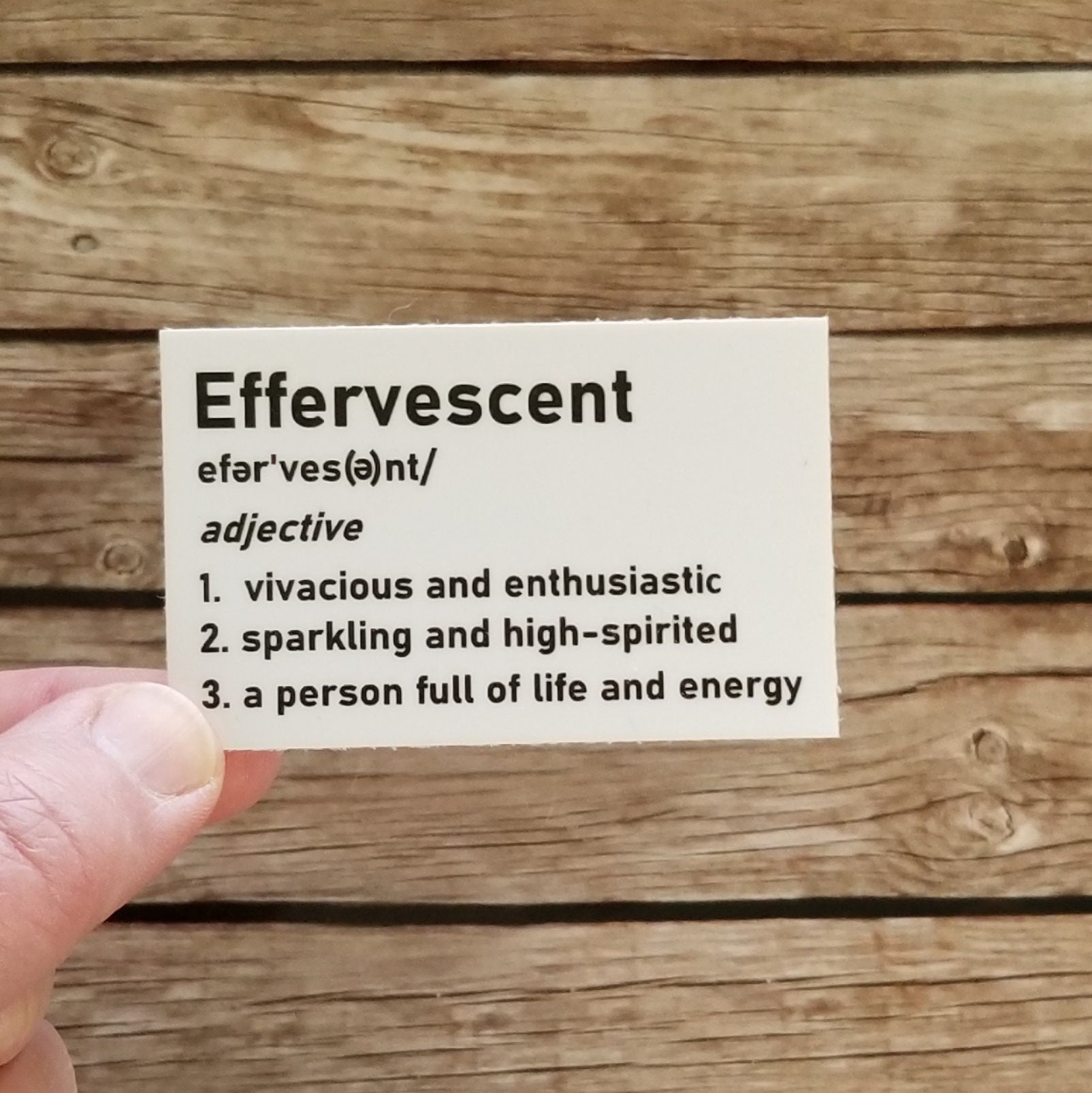Effervescent Definition Sticker, Waterproof Sticker, Laptop Decal, Bottle Sticker, Gift for ...