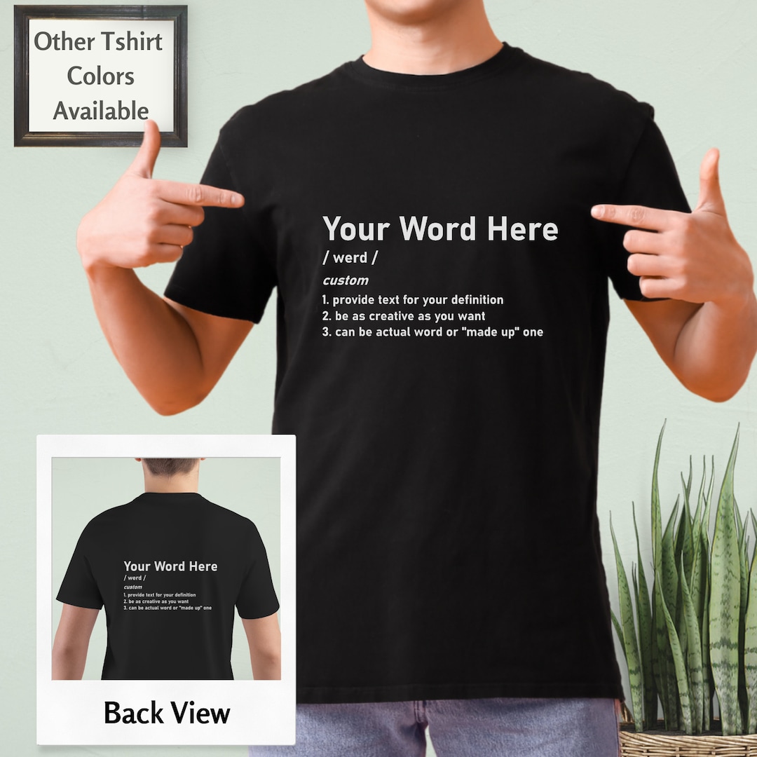 Custom Front and Back Definition T-shirt, Custom Gift, Personalized ...