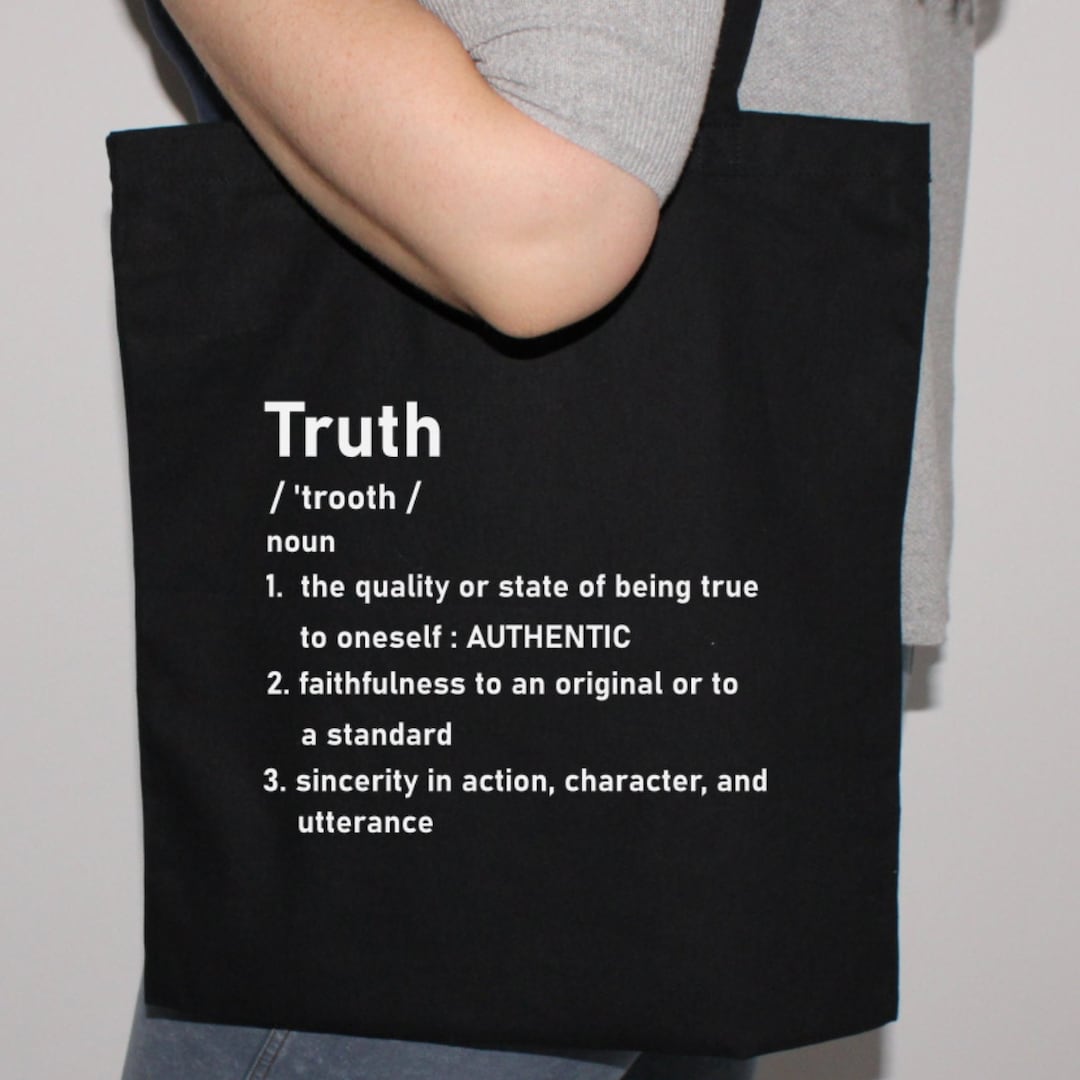 Truth Definition Tote Bag, Canvas Market Bag, Library Book Tote ...