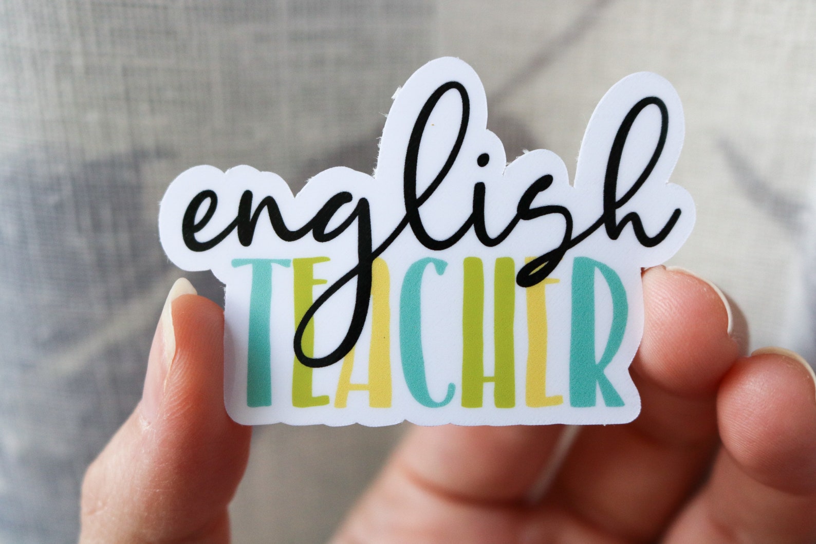 English Teacher Sticker Teacher Appreciation Teacher Etsy