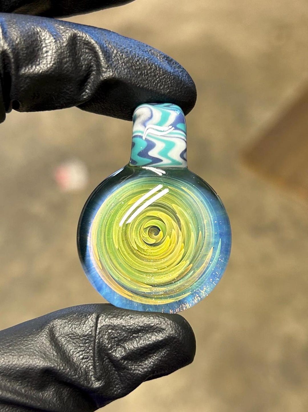 Fumed Glass Pendant: Wigwag Heady Glass Necklace - Etsy