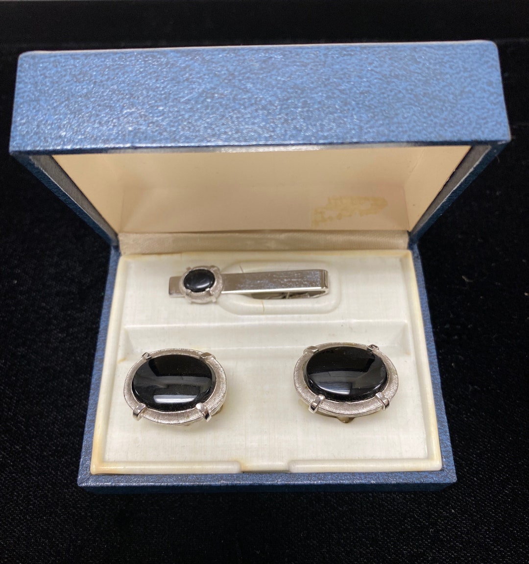 Vintage Towncraft Cuff Links and Tie Clip Set Men's Gift in Original ...