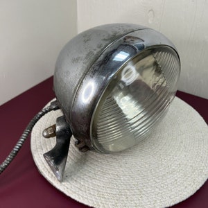 Vintage Original Tilt Ray Headlamp Convex Lens Headlight With Arm ...