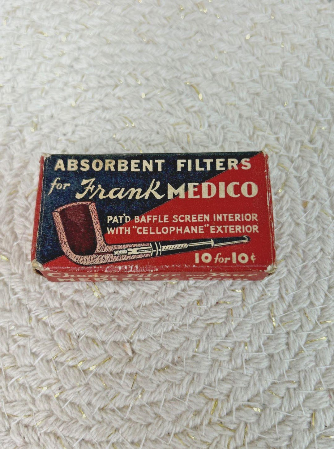 Vintage Pipe Smoking Advertising Absorbent Filters for Frank Medico 6 ...