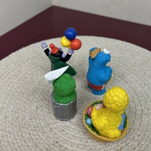 Vintage Lot 5 Sesame Street PVC Figure Big Bird Grouch Cookie Monster ...