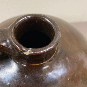 Primitive Clay Moonshine Hillbilly Jug With Handle 8” Little Brown Jug ...