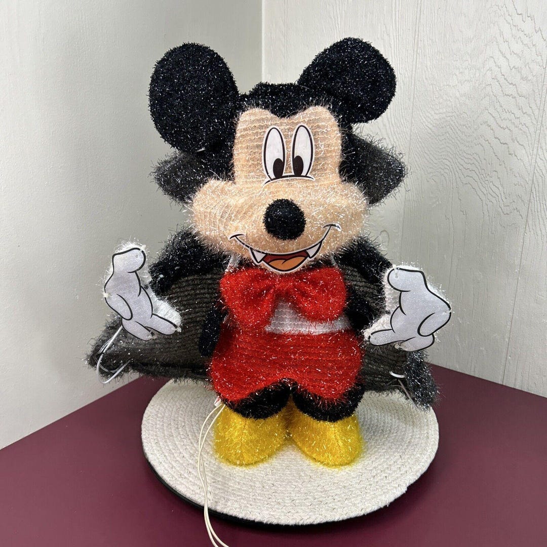 Vintage Disney Vampire Mickey Mouse Lighted Tabletop Halloween ...