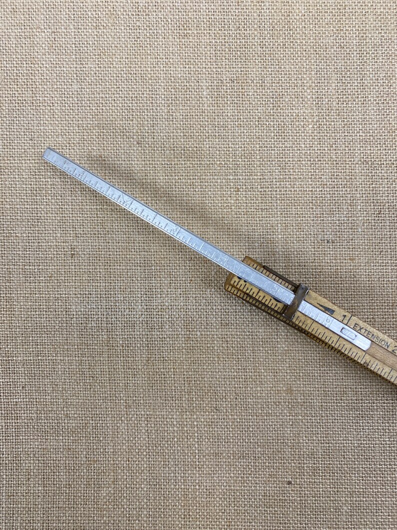Vintage Folding Champion Extension Ruler Wood With Metal Joints Made in ...