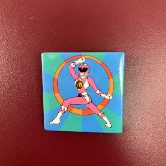 Vintage 1993 Power Rangers Pink Ranger Pin Button TV … - Gem