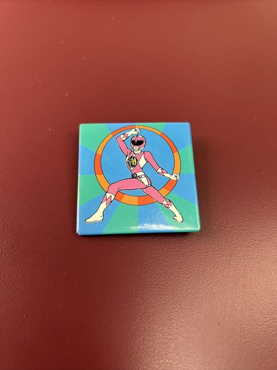 Vintage 1993 Power Rangers Pink Ranger Pin Button TV … - Gem