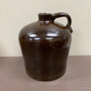 Primitive Clay Moonshine Hillbilly Jug With Handle 8” Little Brown Jug ...