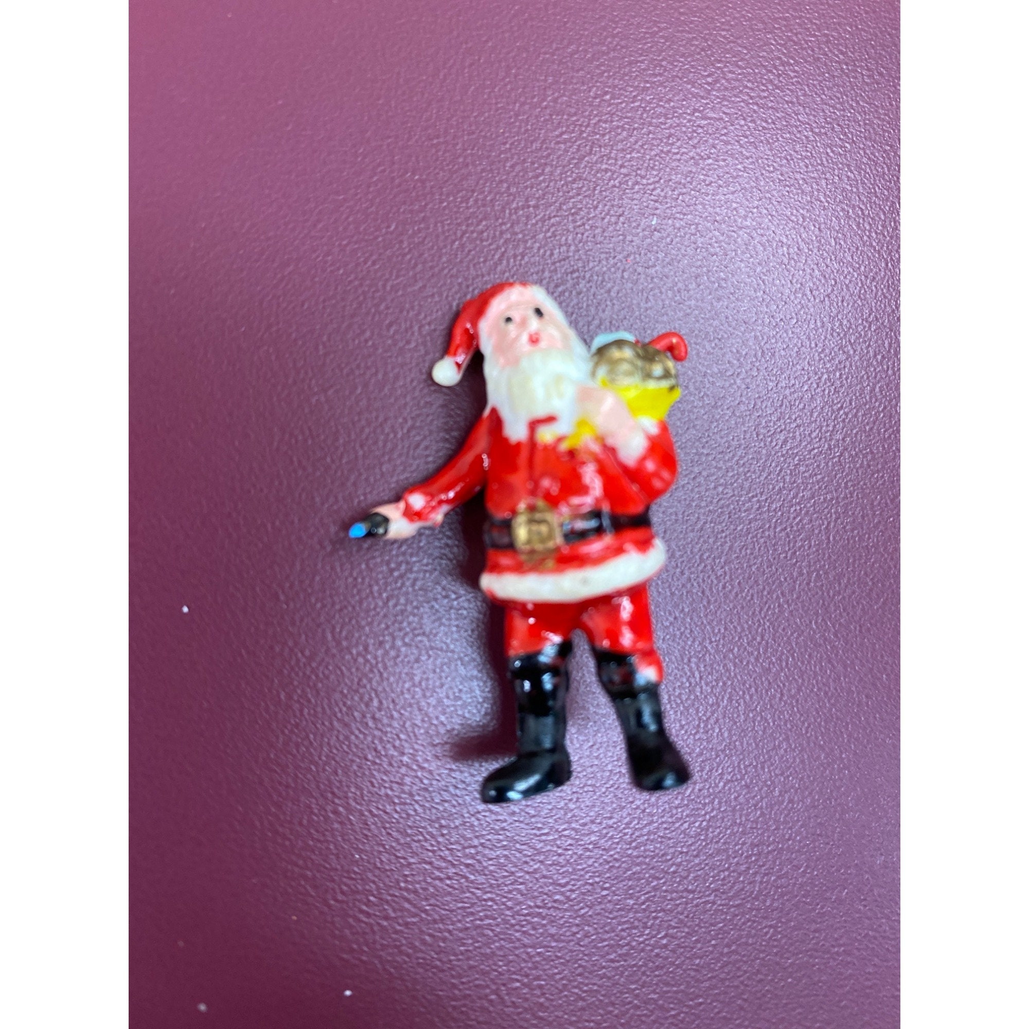 Set of 2 Miniature Santa Figures Plastic Cake Toppers 1 - Etsy