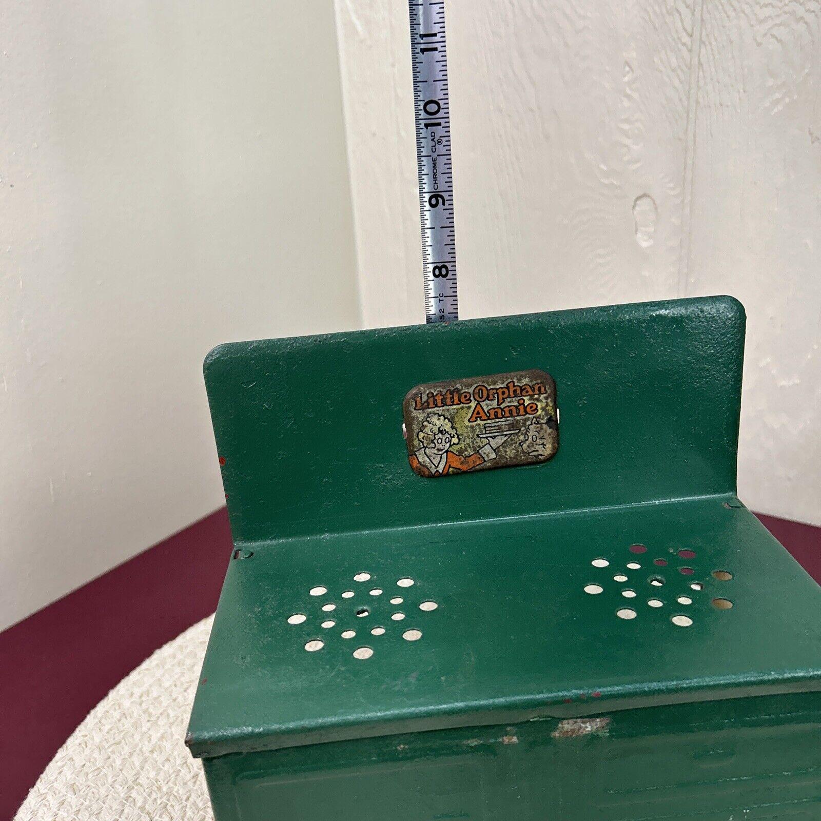 Antique 1930s Little Orphan Annie Tin Metal Red Stove Vintage Childs ...