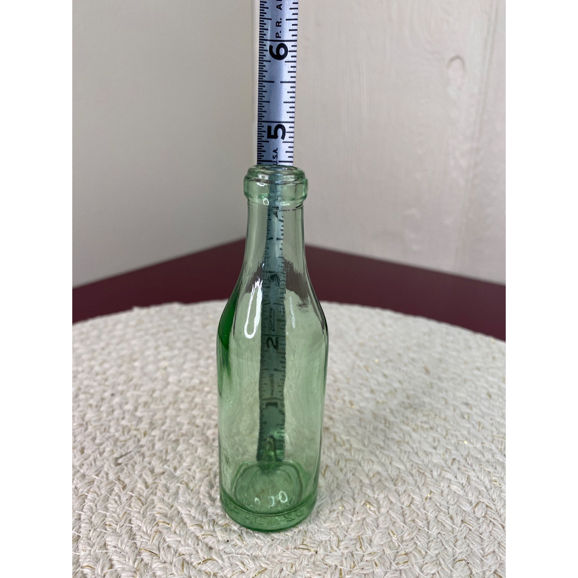 Vintage Miniature Soda Bottle Green Glass Owens-illinois Glass Co. - Etsy