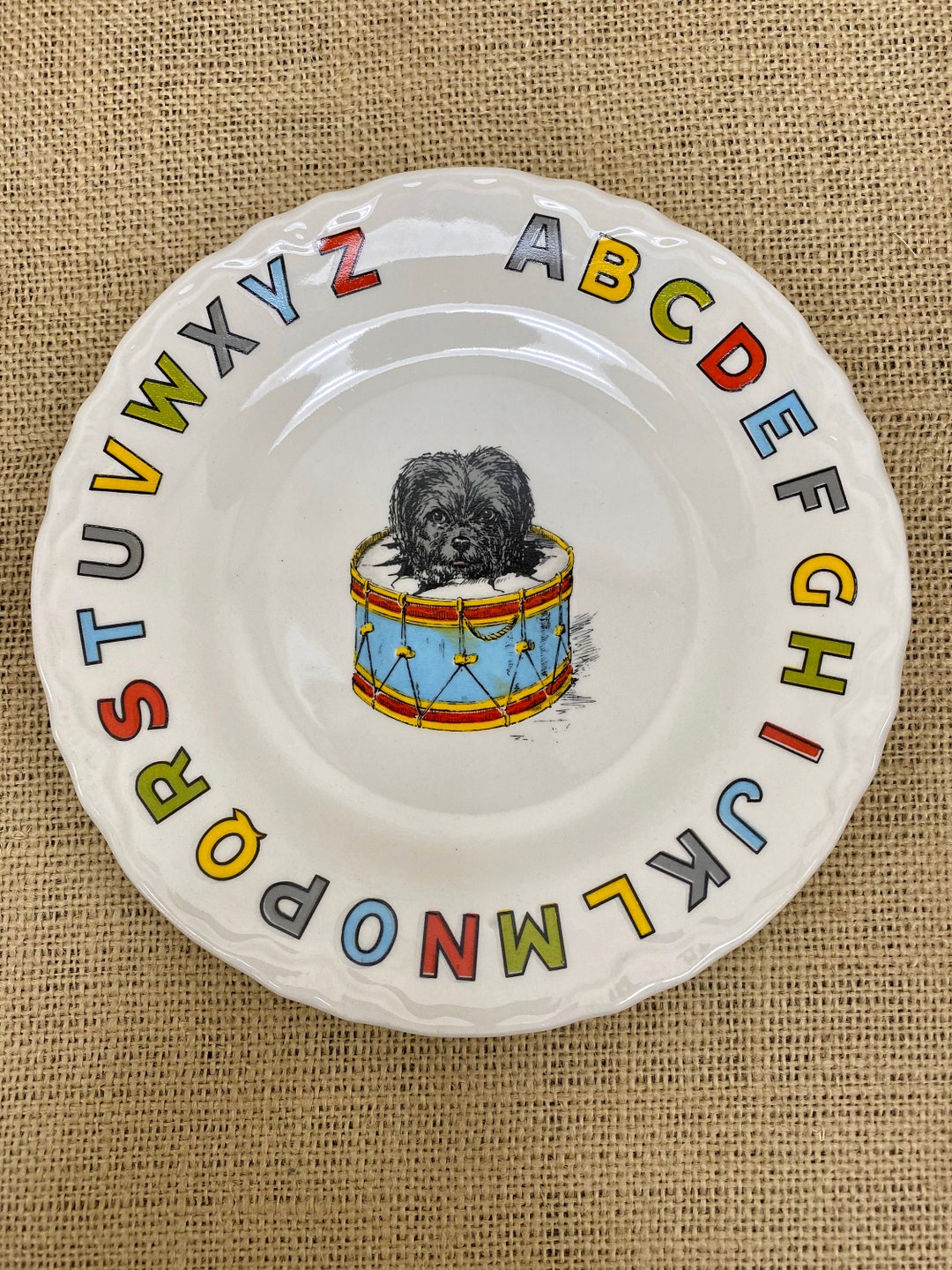 ABC Child's Plates Featuring Alphabet - Etsy