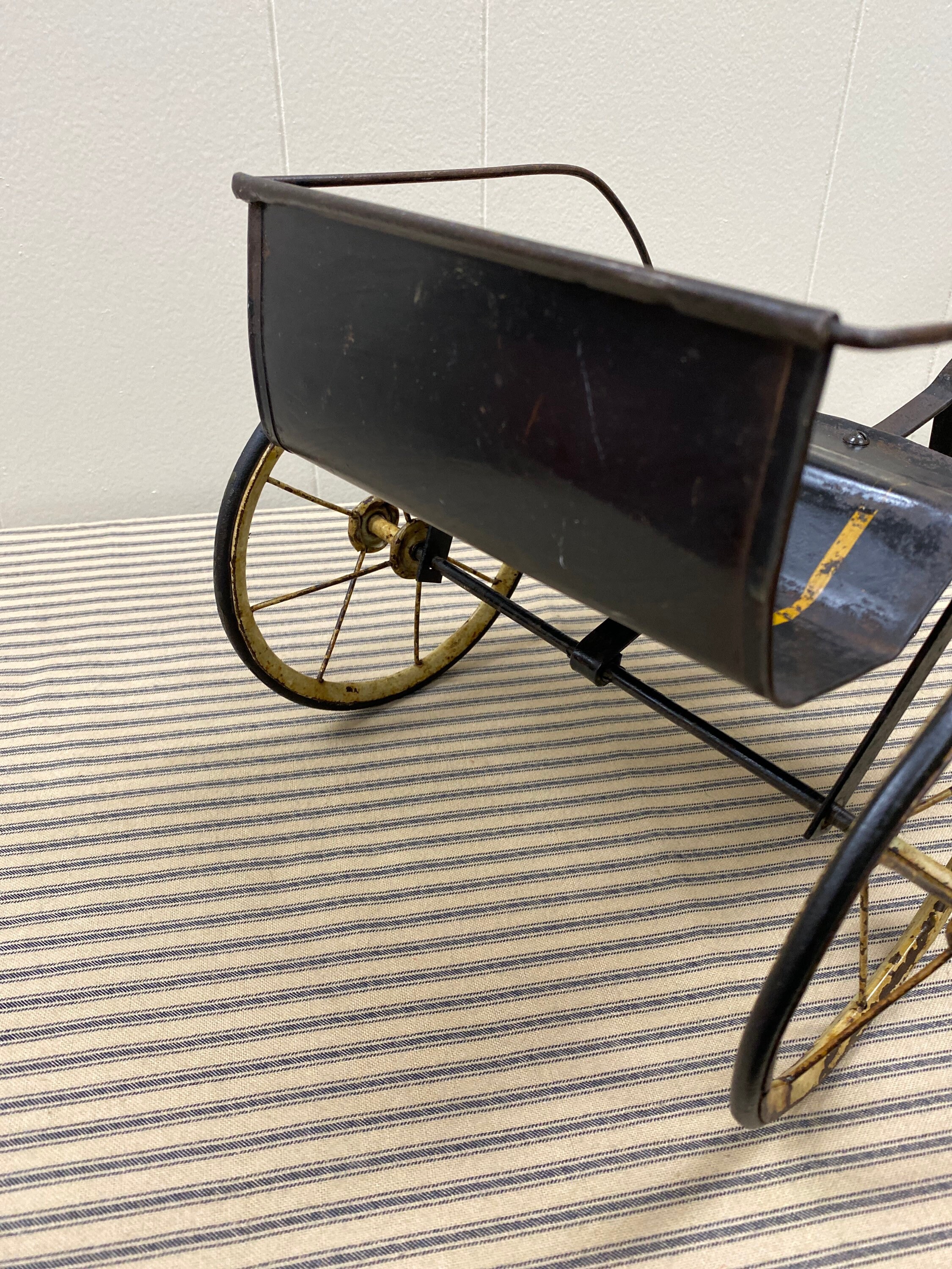 Antique Painted Metal Rickshaw Doll Cart - Etsy