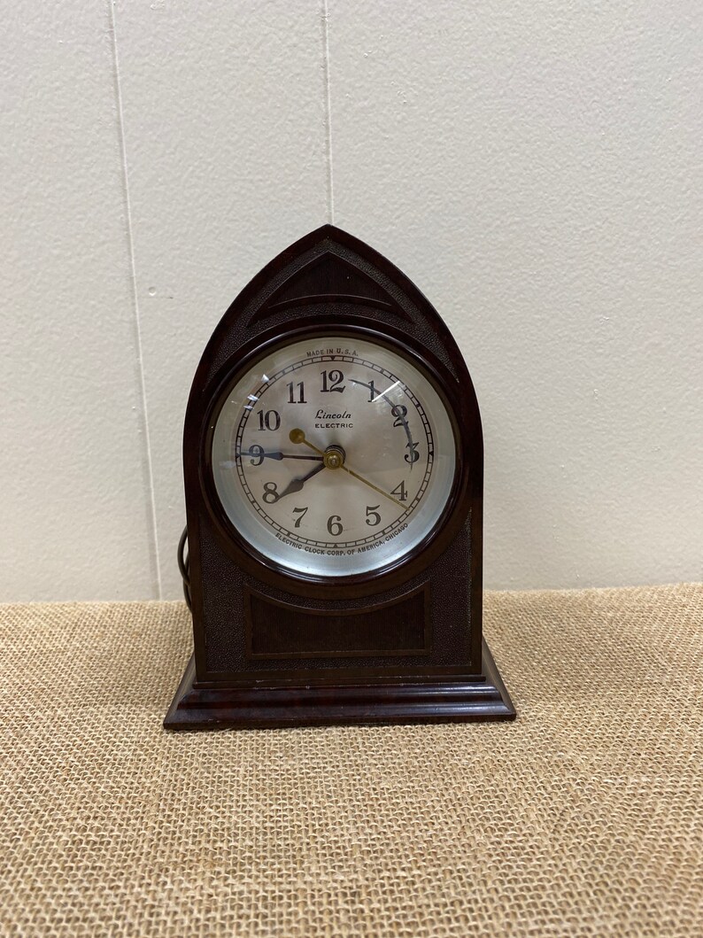 Antique Art Deco Lincoln Electric Cathedral Mantle Clock - Etsy