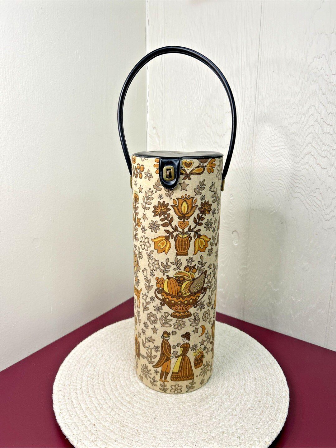 Retro Knitting Needle Case Yarn Caddy Carrying Case Vinyl Fabric - Etsy