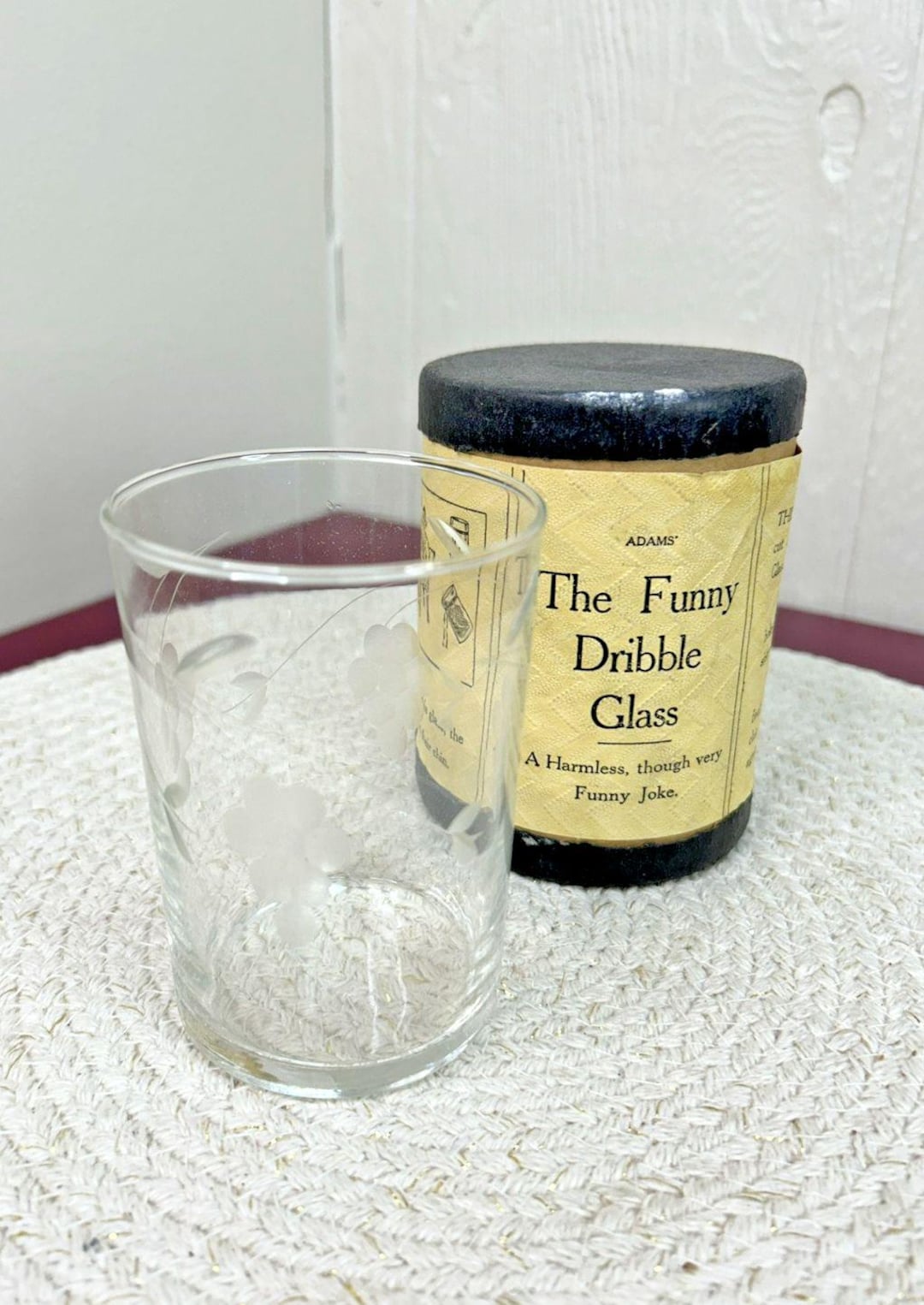 Vintage Adams' the Funny Dribble Glass Trick Glass Practical Joke Gag ...