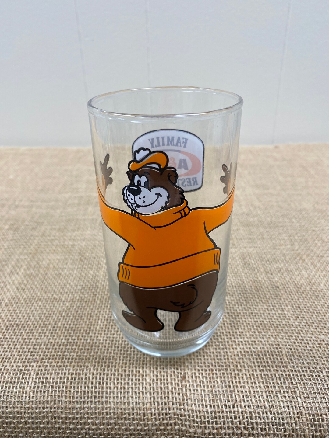 Vintage 1970’s Classic Rooty A&W Restaurant Root Beer Glass Bear Logo ...