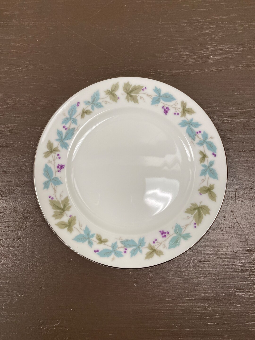 Merchandise Service Vintage Grape Leaf Pattern Fine China Bread Plate 6 ...