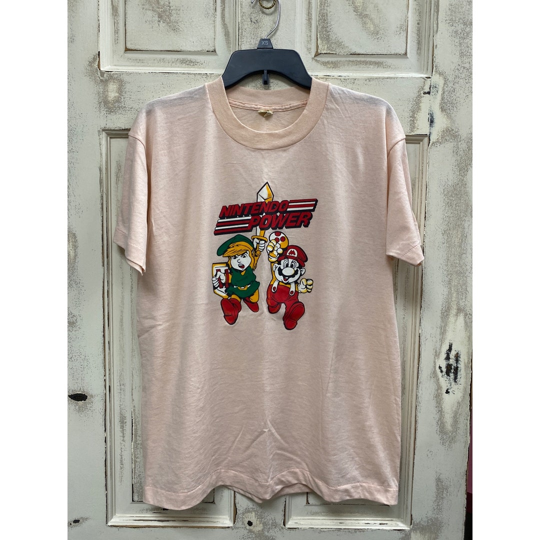 Vintage Nintendo Power Mario Zelda Tshirt 1986 Pink XL - Etsy