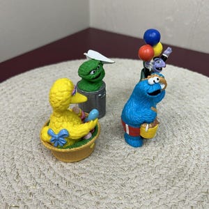 Vintage Lot 5 Sesame Street PVC Figure Big Bird Grouch Cookie Monster ...