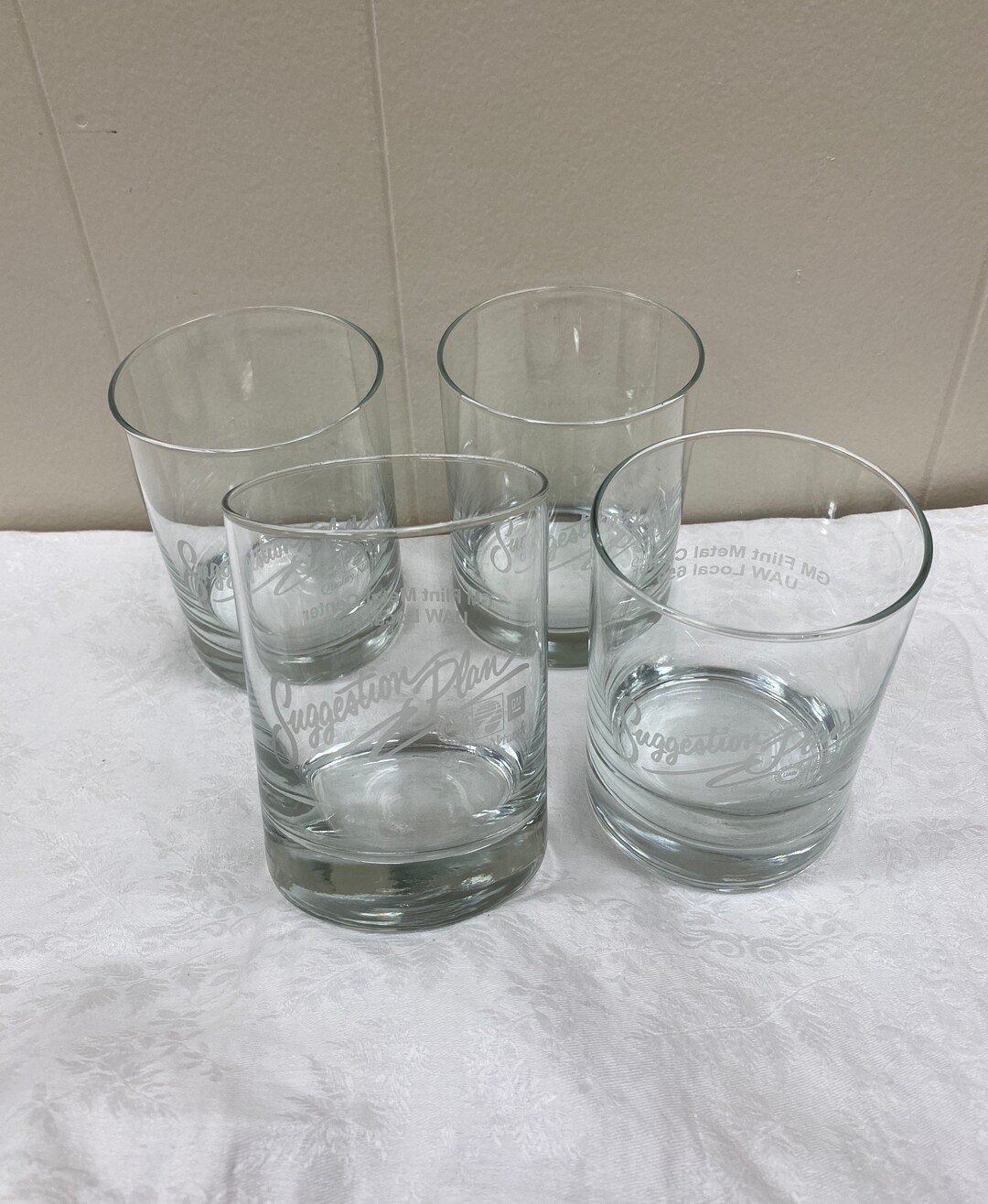 GM Suggestion Plan Rock Glasses - Flint Metal Center - Set of 4 - Etsy