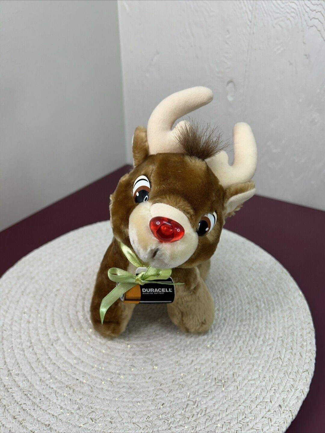 Duracell Applause Rudolph the Rednosed Reindeer Stuffed Plush 1992 ...