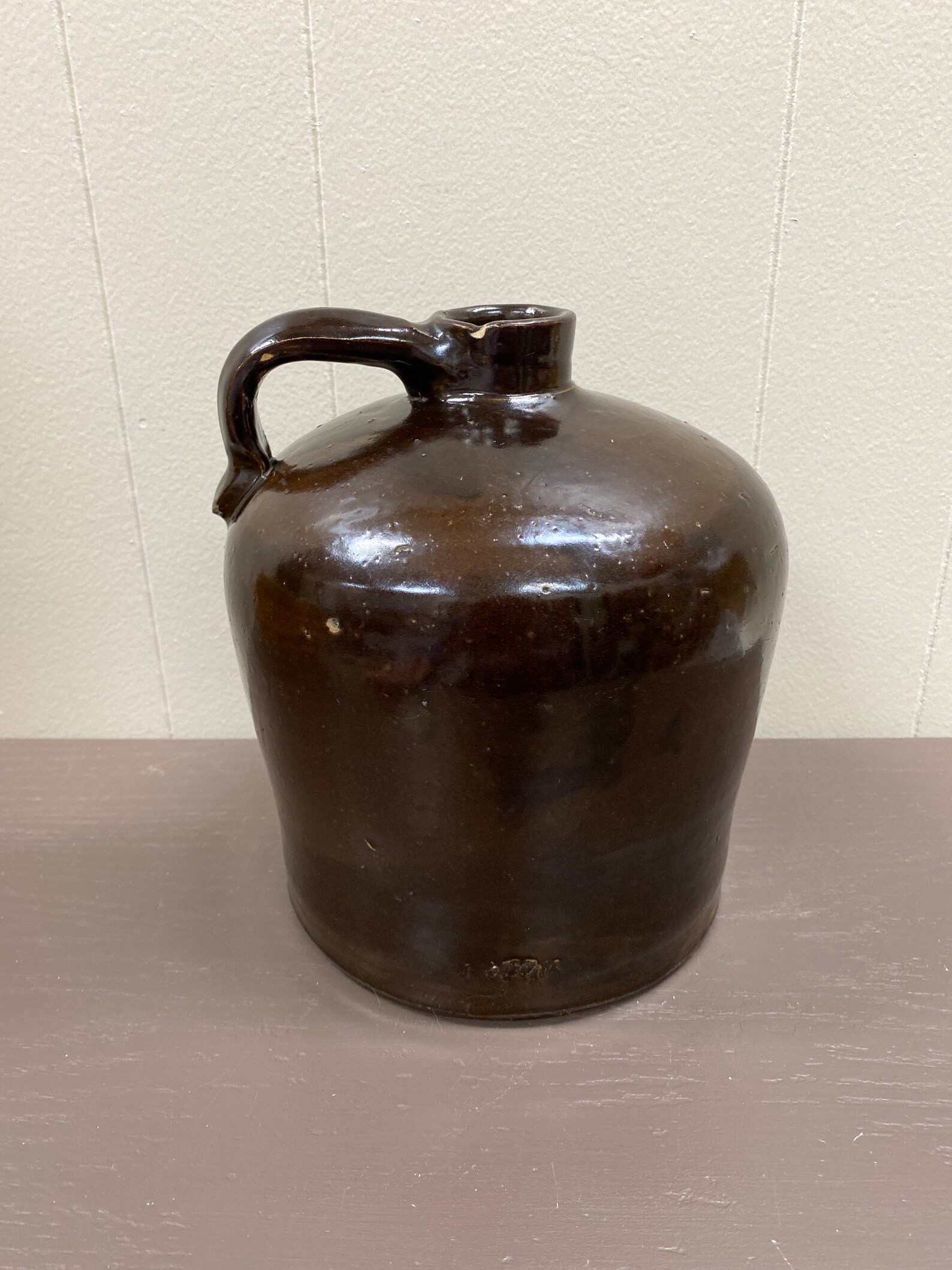 Primitive Clay Moonshine Hillbilly Jug With Handle 8” Little Brown Jug ...