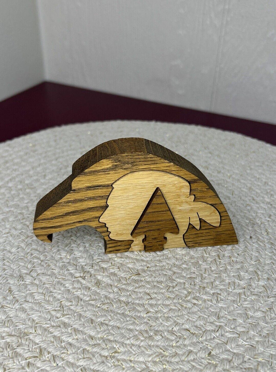 Handmade Native American Indian Interlocking Decor Puzzle 3D Wood Art ...