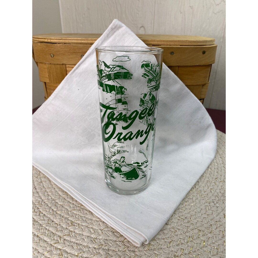 Rare Tangee Orange Glass Tumbler by Libbey Resort Vacation Summer - Etsy