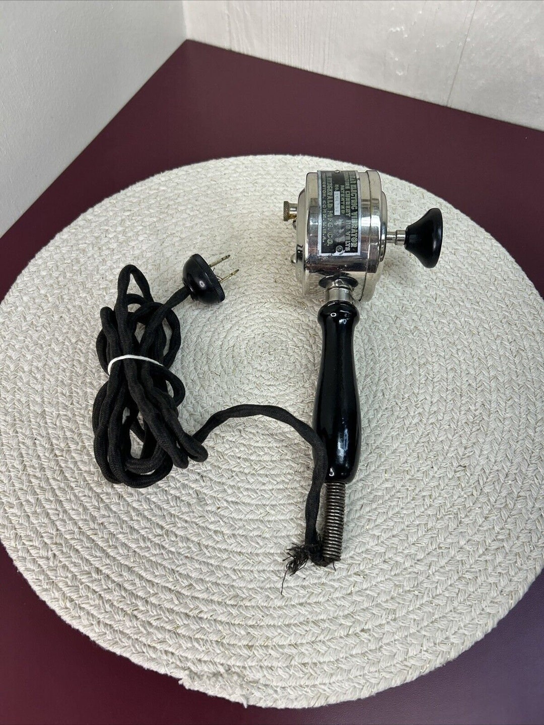 The Star Electric Handheld Vibrator Massager Fitzgerald MFG Co Vintage ...