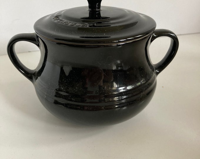Le Creuset Bean Pot W/lid Black - Etsy