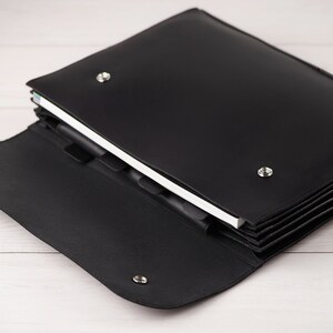 Leather File Folder, Accordian File Organizer, Leather Holder A4 for ...