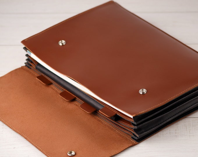 Personalized Faux Leather File Folder-document Holder-envelope Folder ...