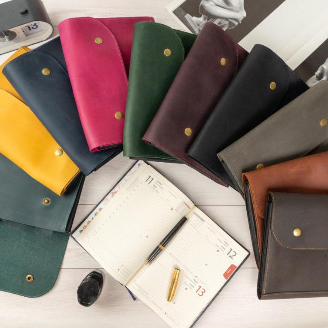 Leather File Folder, Personalized Leather Case Holder A5 for Documents ...