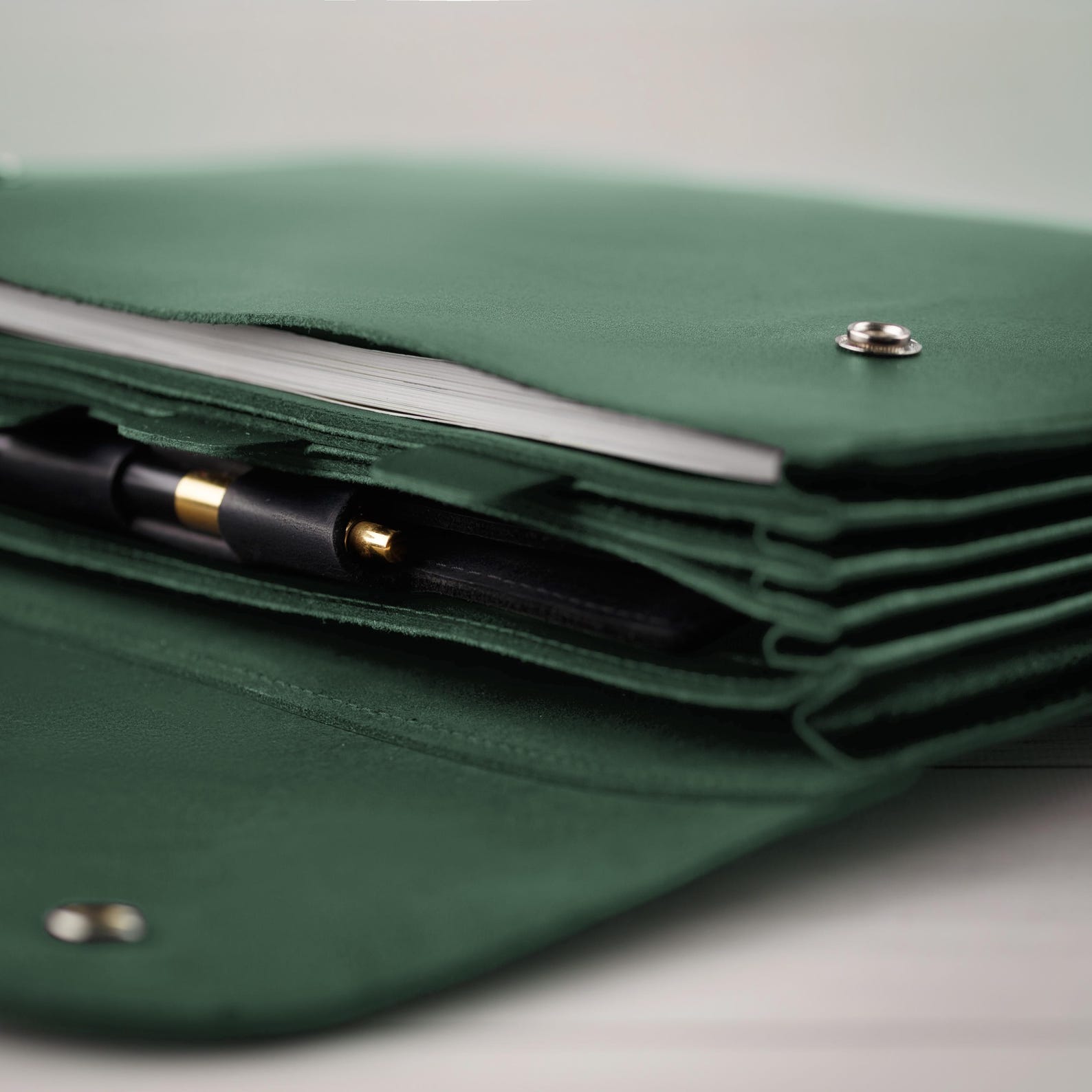 Leather File Folder, Accordian File Organizer Leather, Vertical ...
