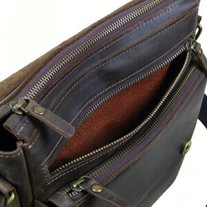 Personalized Leather Men Messenger Bag Small Crossbody Bag | Etsy