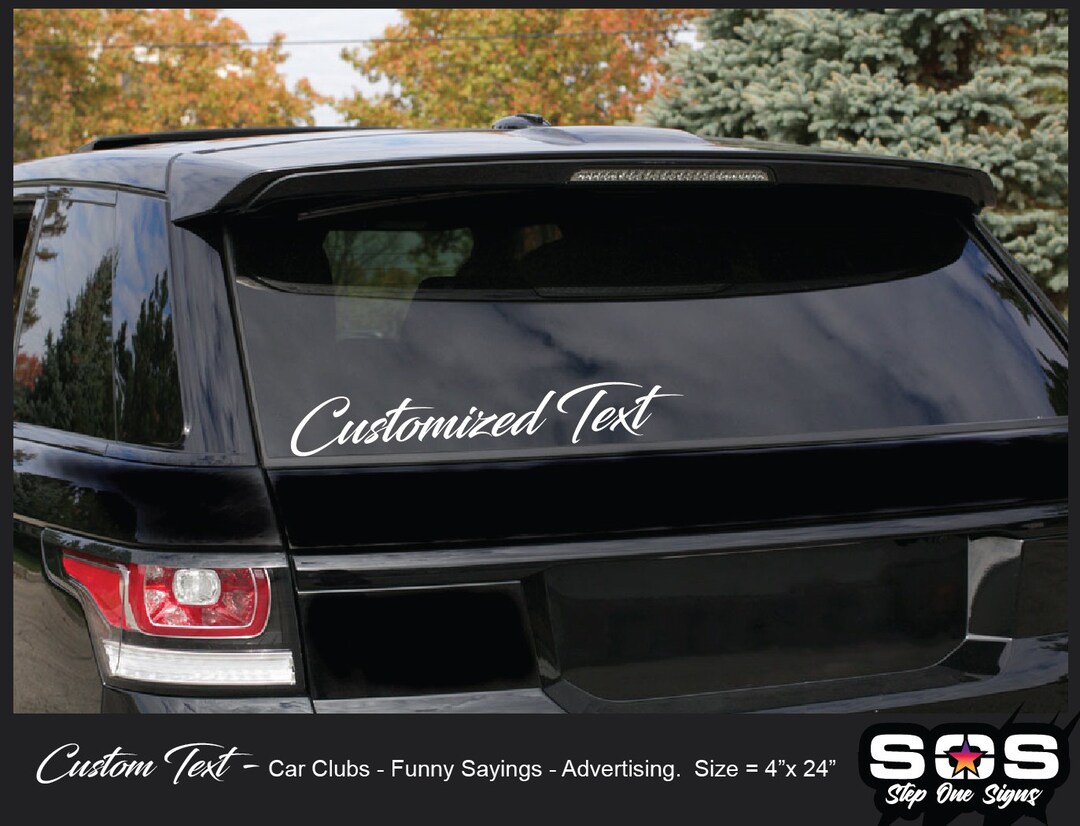 Customized Text Vinyl Decal Sticker - Etsy