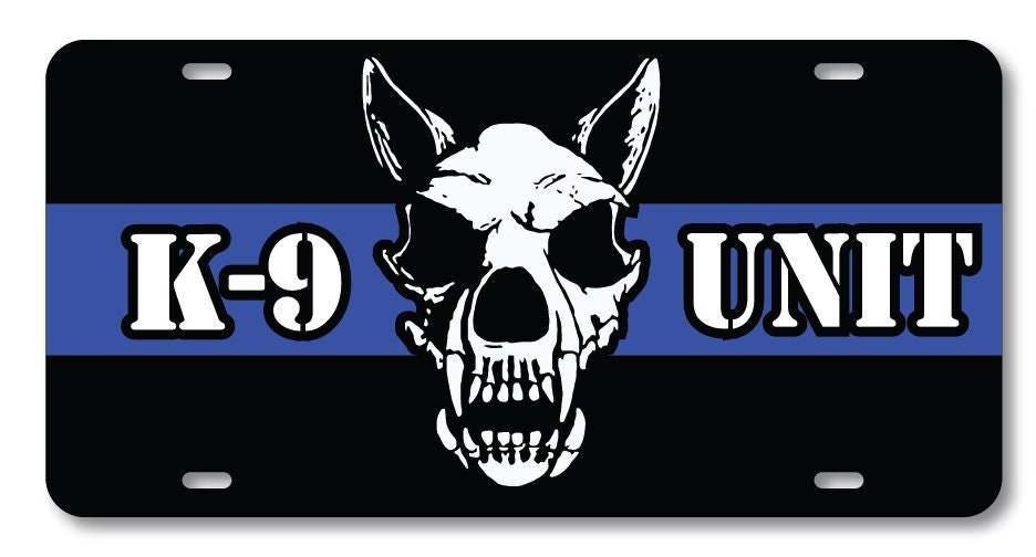 The Thin Blue Line K-9 Unit Reflective License Plate - Etsy