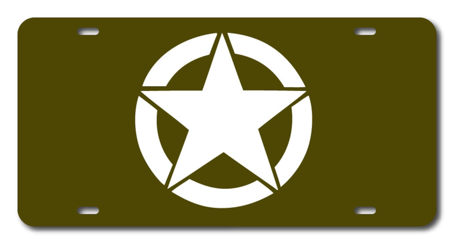 Army Star Aluminum Red White and Blue Vanity License Plate - Etsy