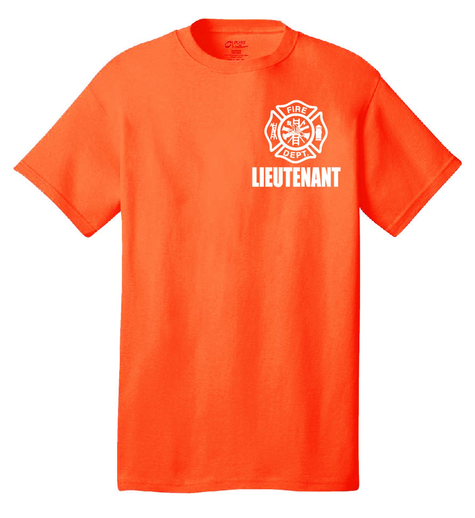 Lieutenant Rank Graphic T-shirt Fire Department Fire Fighter - Etsy