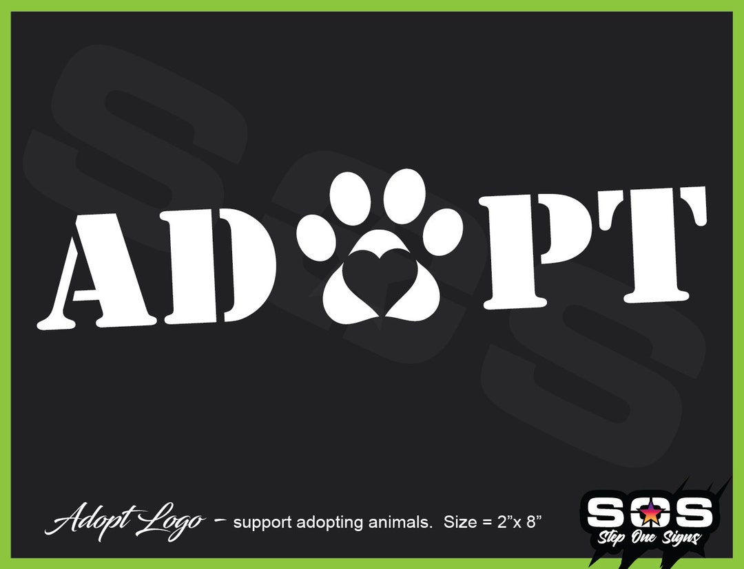 ADOPT Logo Vinyl Decal Sticker - Etsy