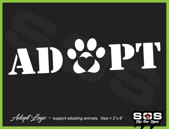 ADOPT Logo Vinyl Decal Sticker - Etsy UK