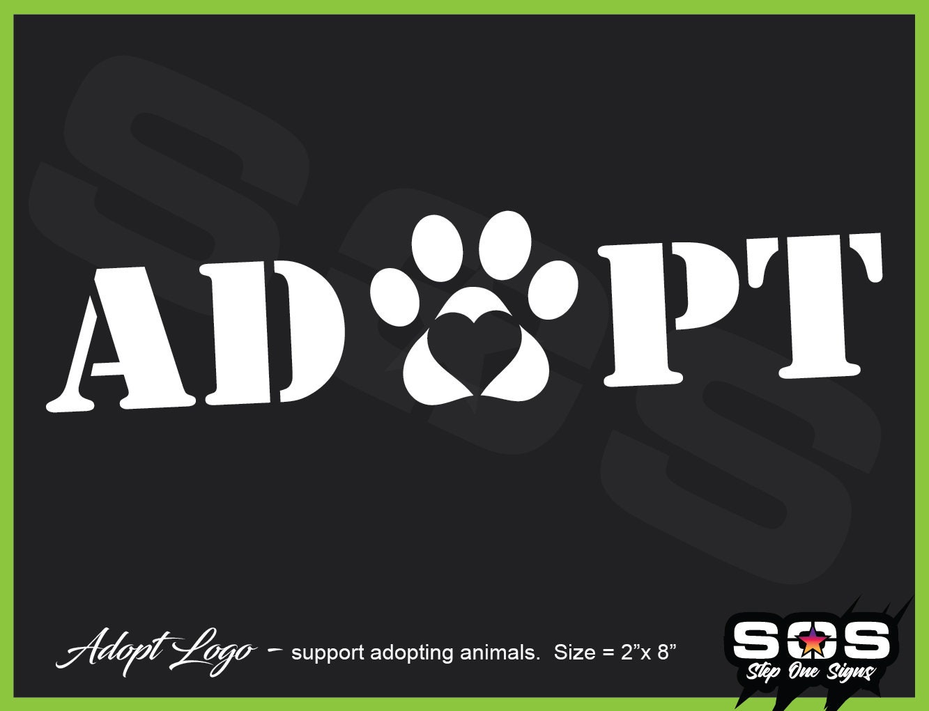 ADOPT Logo Vinyl Decal Sticker - Etsy UK