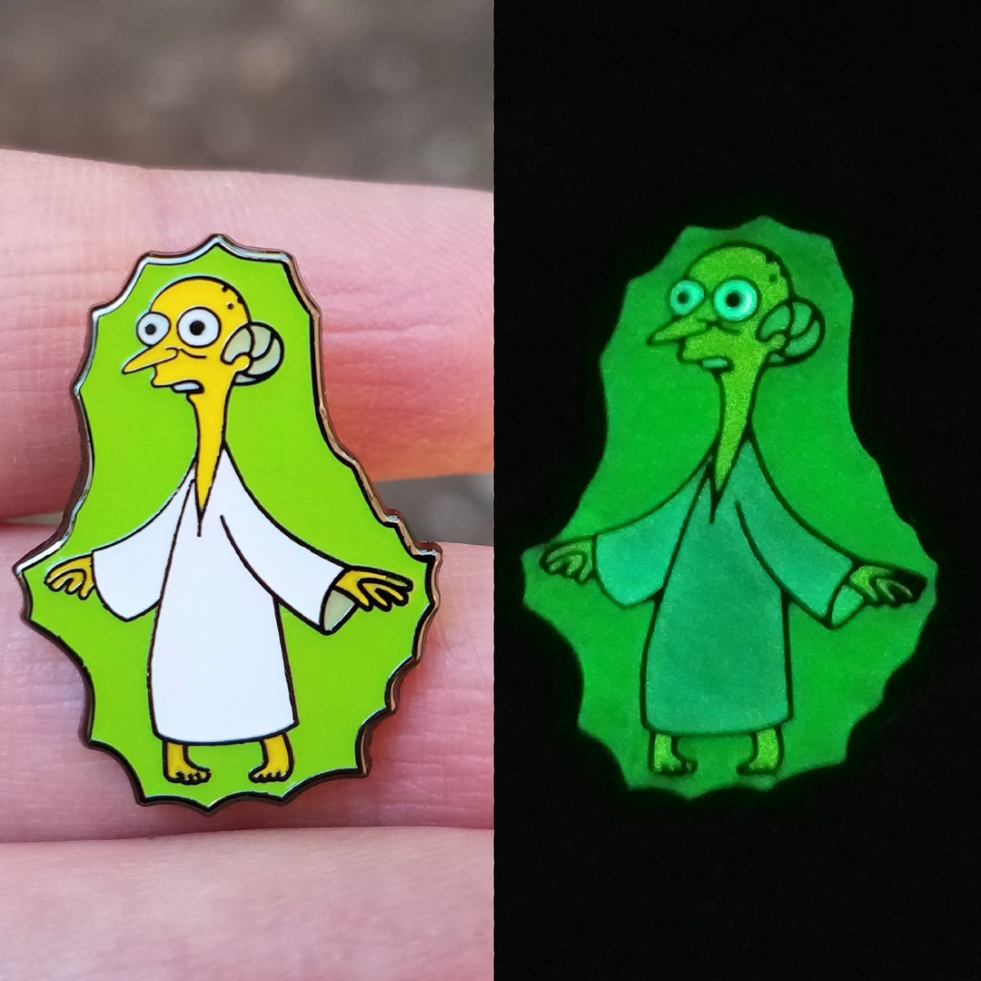 Glowing Mr Burns Radioactive Alien Hard Enamel Pin Mr Snrub the ...